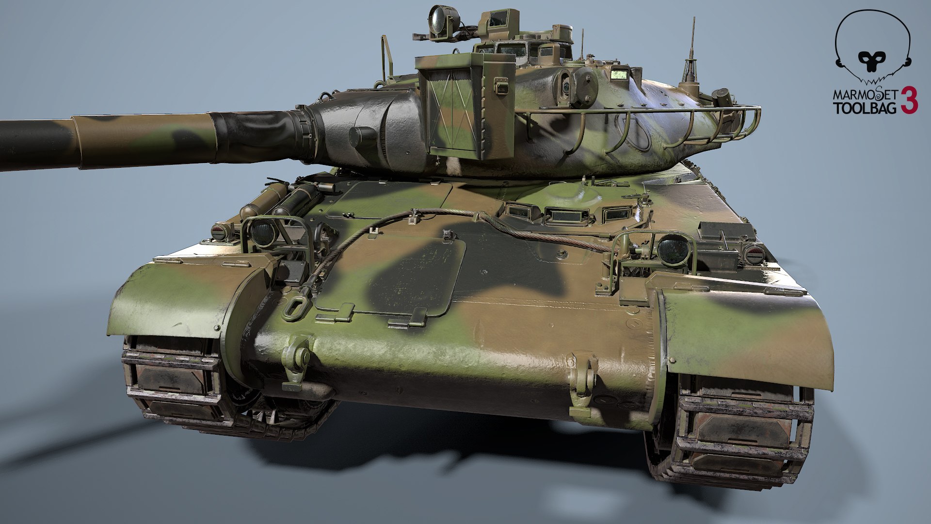 3D french tank amx-30b pbr model - TurboSquid 1212833