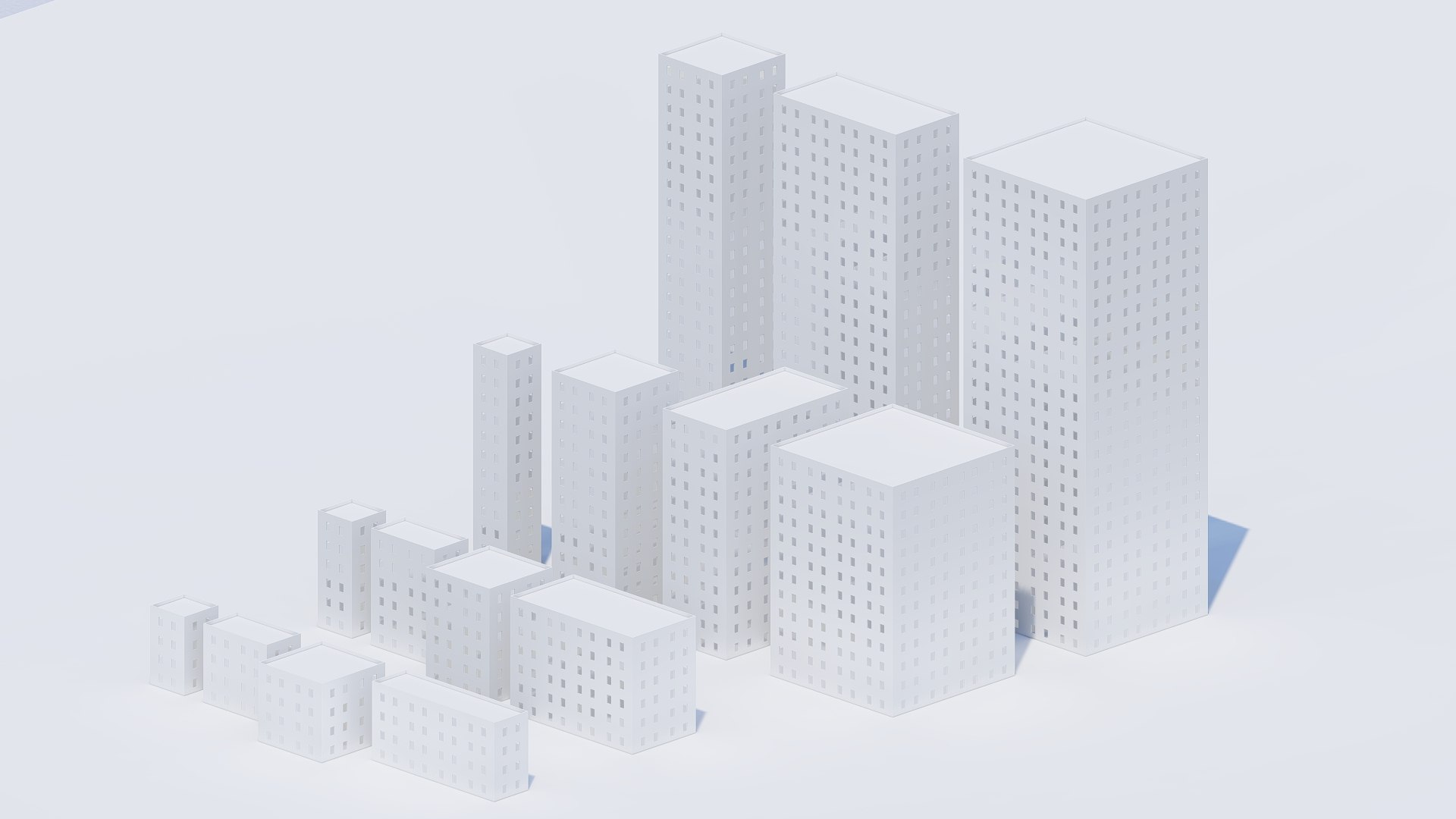 3D 14 Simple Building Models Collection C Model - TurboSquid 1849279