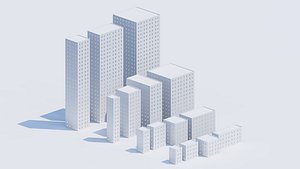 Simple Building City 3D Model - TurboSquid 1849981