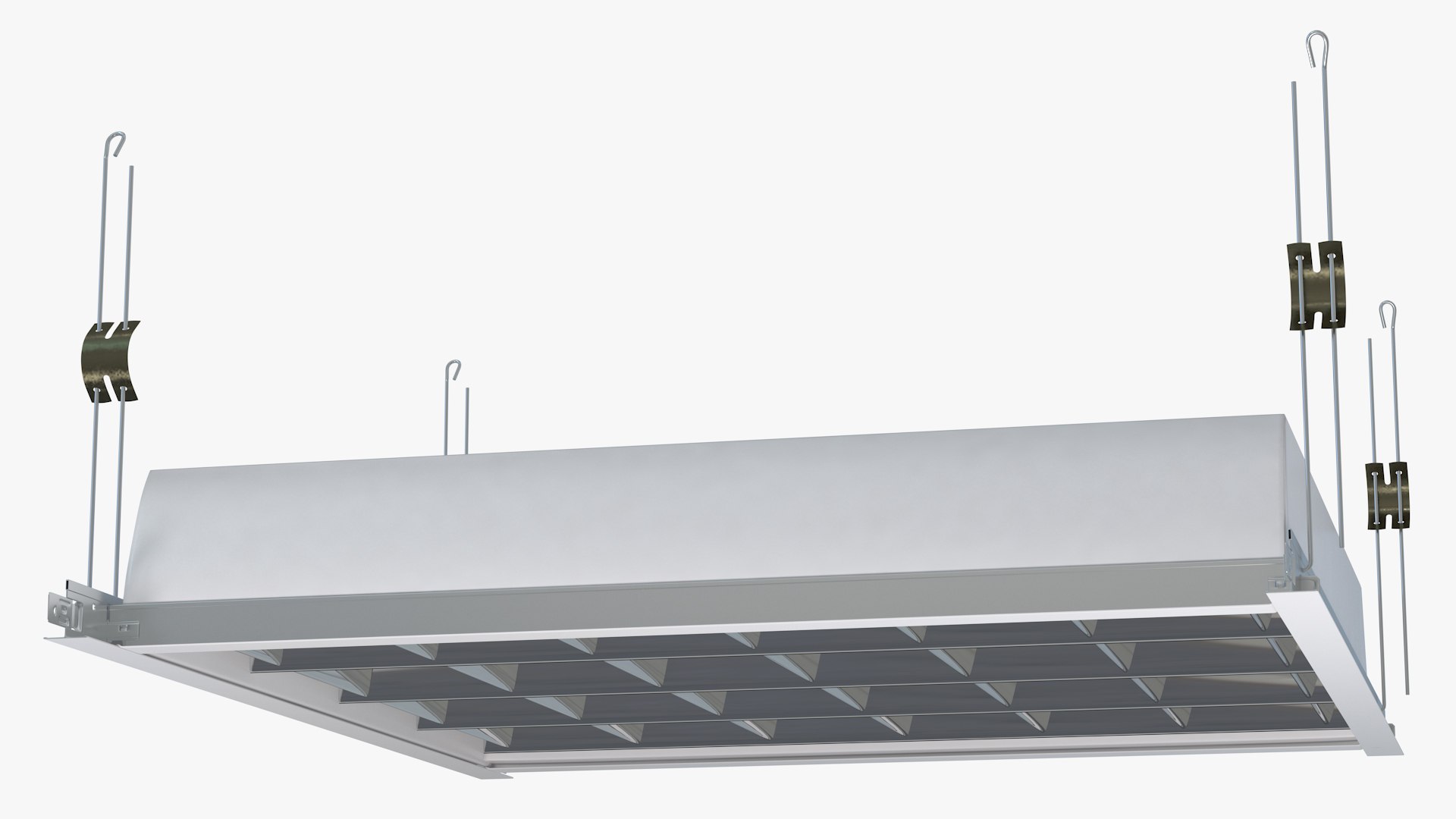 LED Grid Ceiling Light ON 3D Model - TurboSquid 1991124