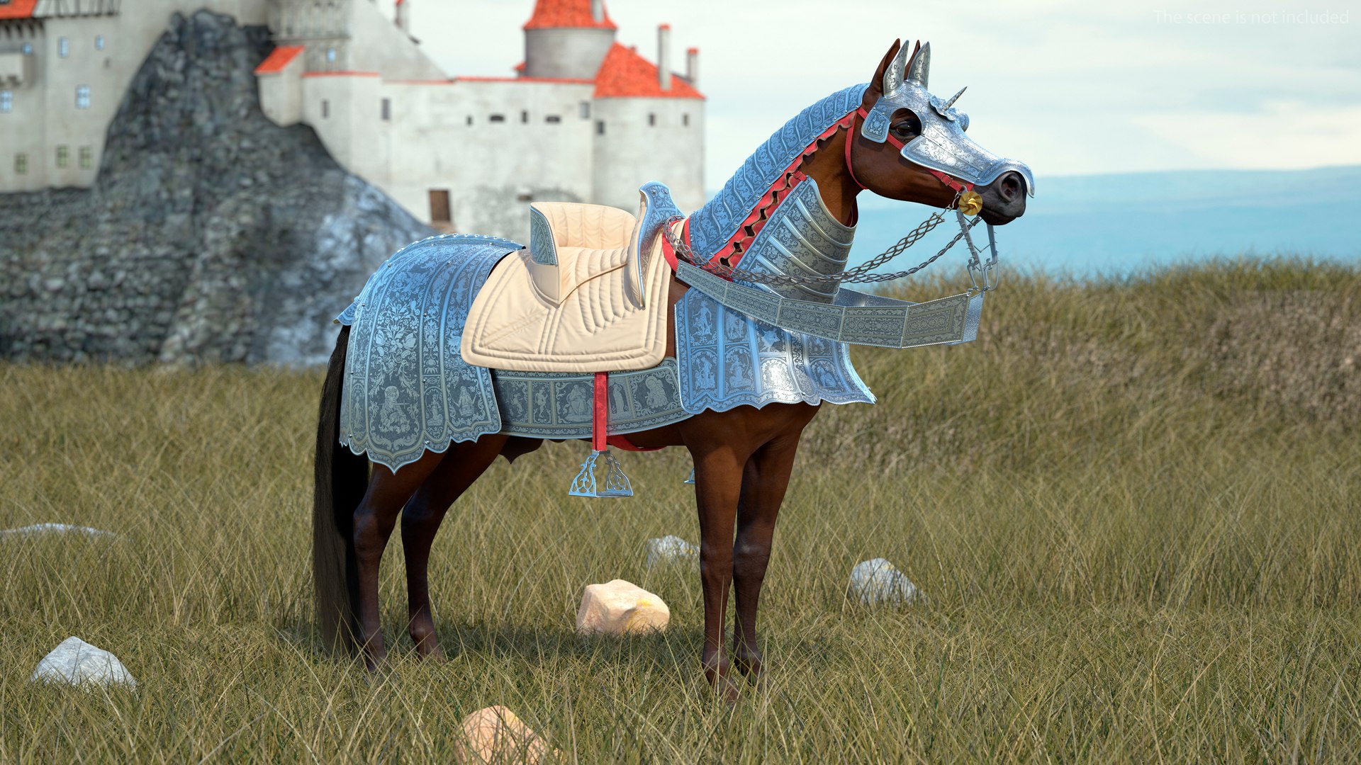 3D Medieval Horse Armor With Saddle Model - TurboSquid 2376697