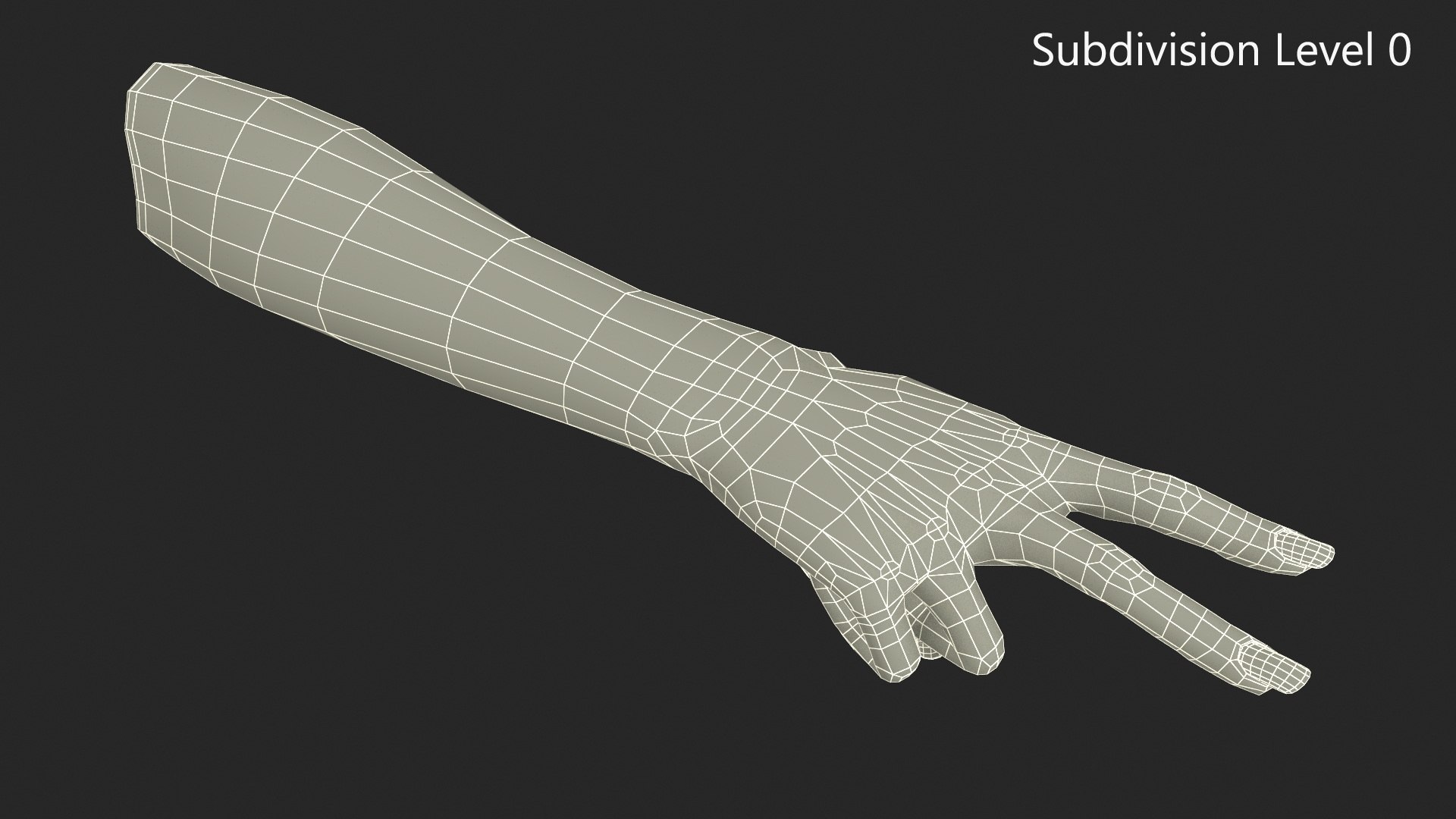 3D Model Female Caucasian Hand Victory Sign Pose - TurboSquid 2194742