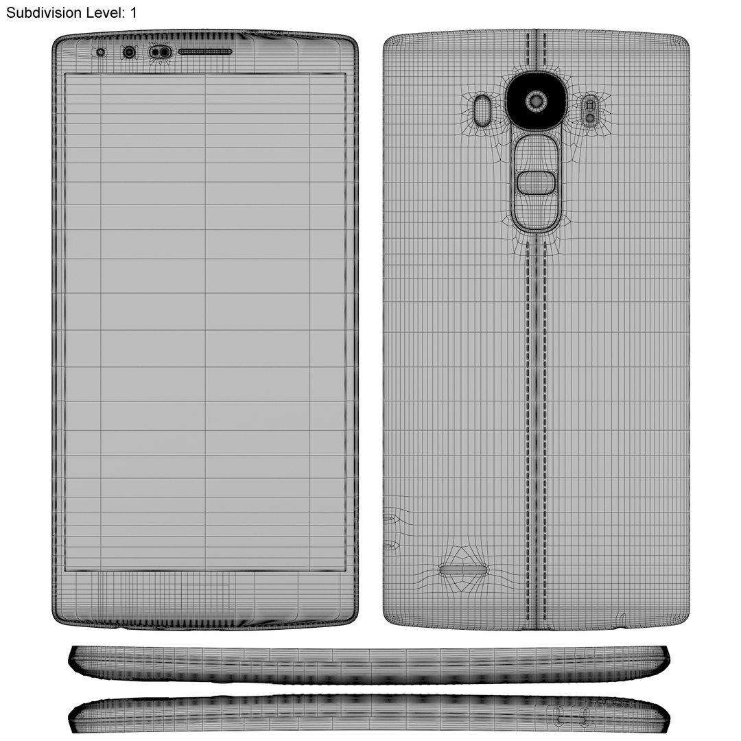 3d model realistic lg g4 leather black