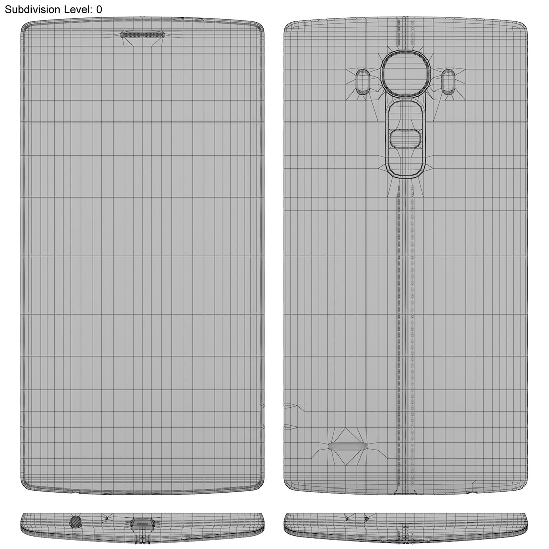 3d model realistic lg g4 leather black