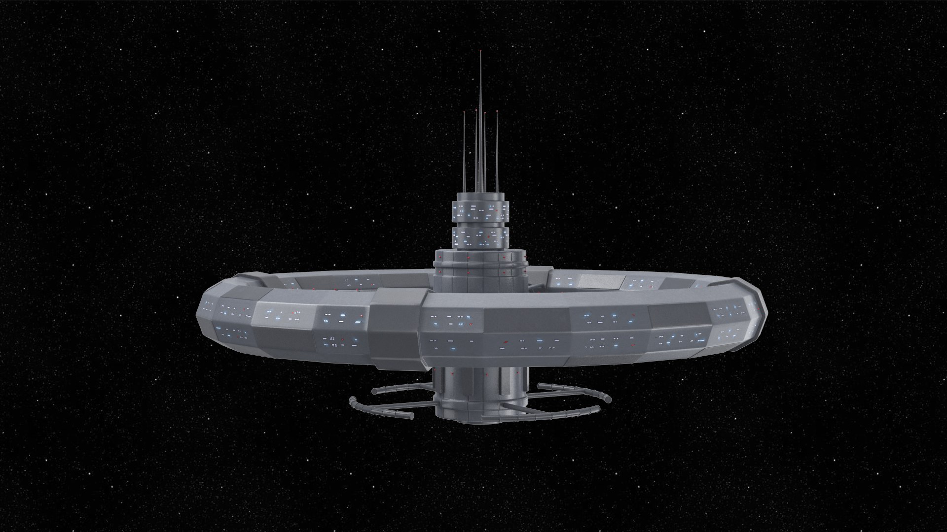 Circular Space Station 3D Model - TurboSquid 1541770