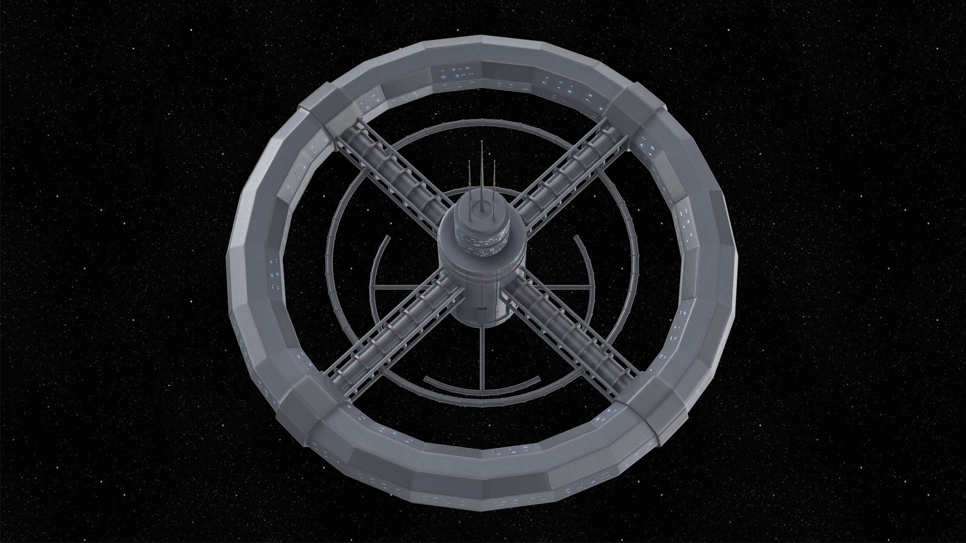 Circular Space Station 3D Model - TurboSquid 1541770
