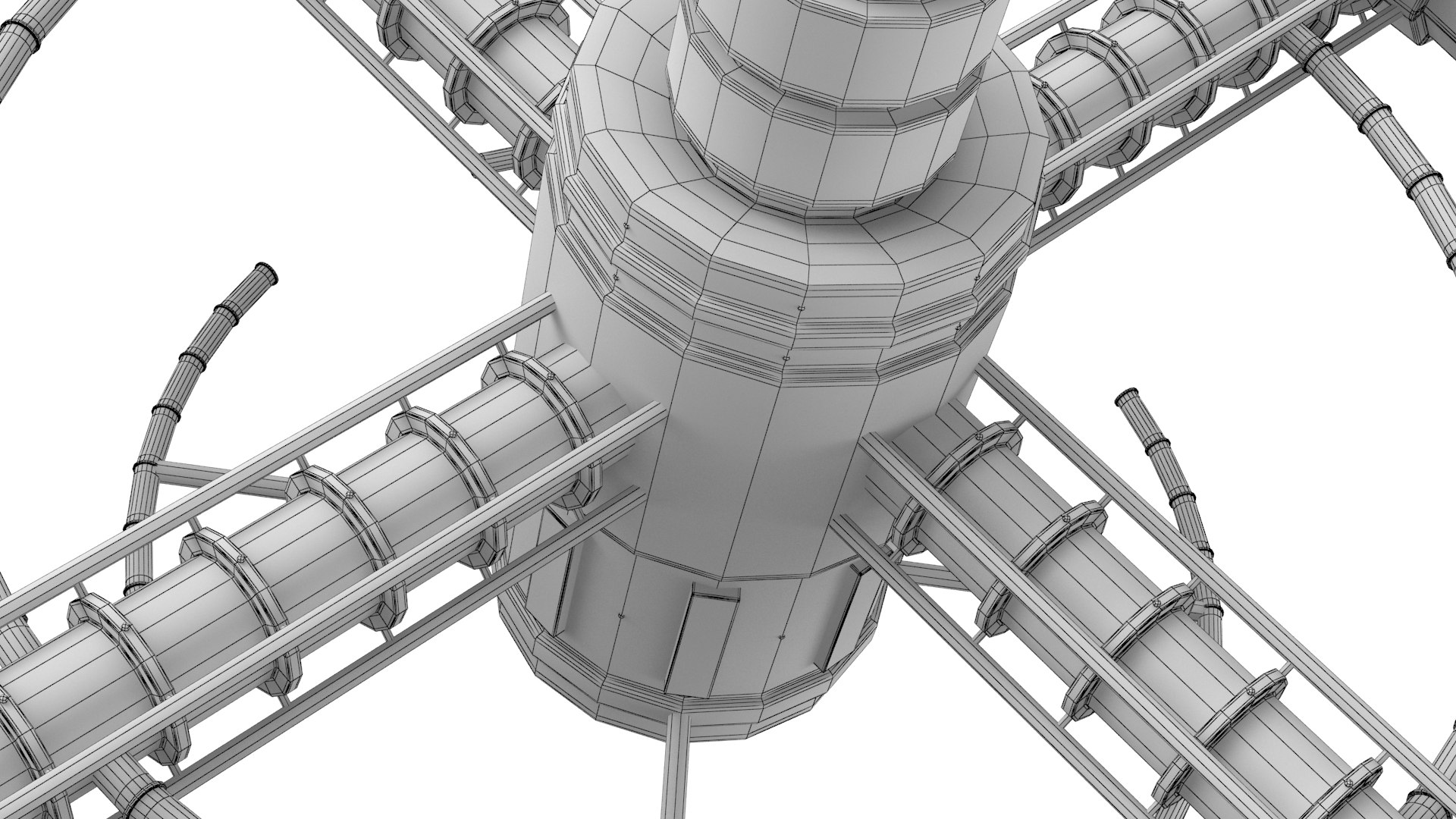 Circular Space Station 3D Model - TurboSquid 1541770