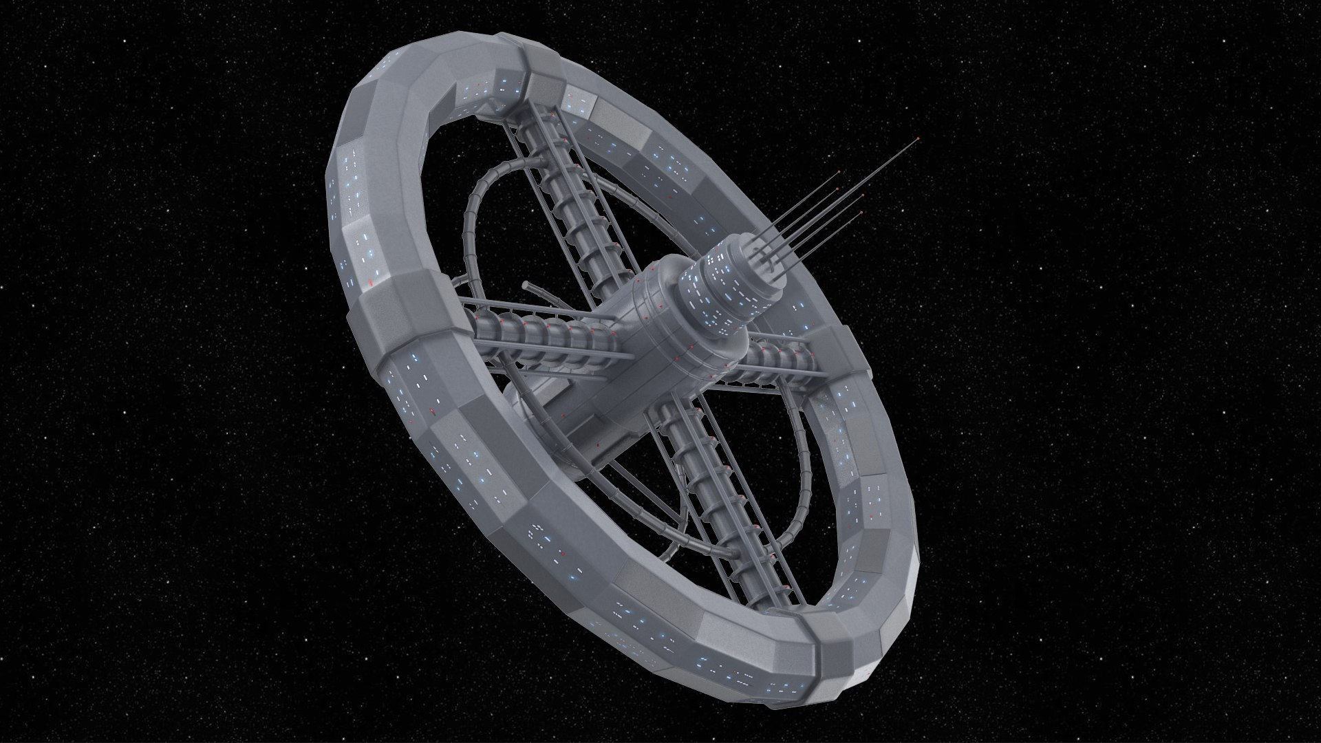 Circular Space Station 3D Model - TurboSquid 1541770
