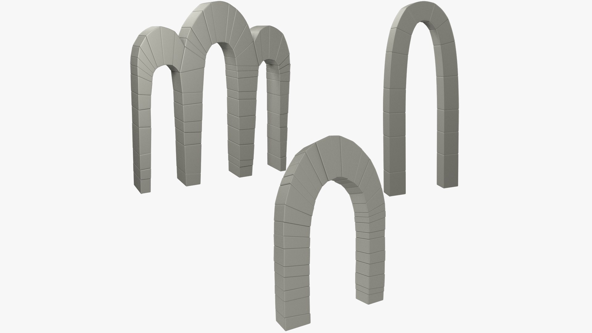 3D stone arcs mesh model - TurboSquid 1693772