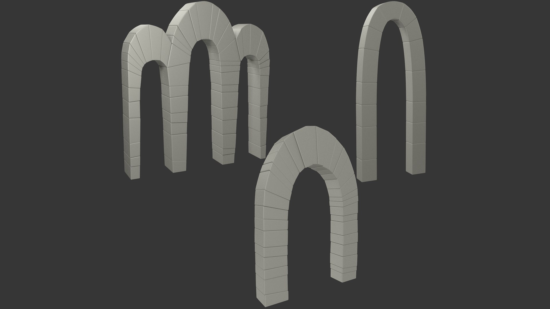 3D stone arcs mesh model - TurboSquid 1693772