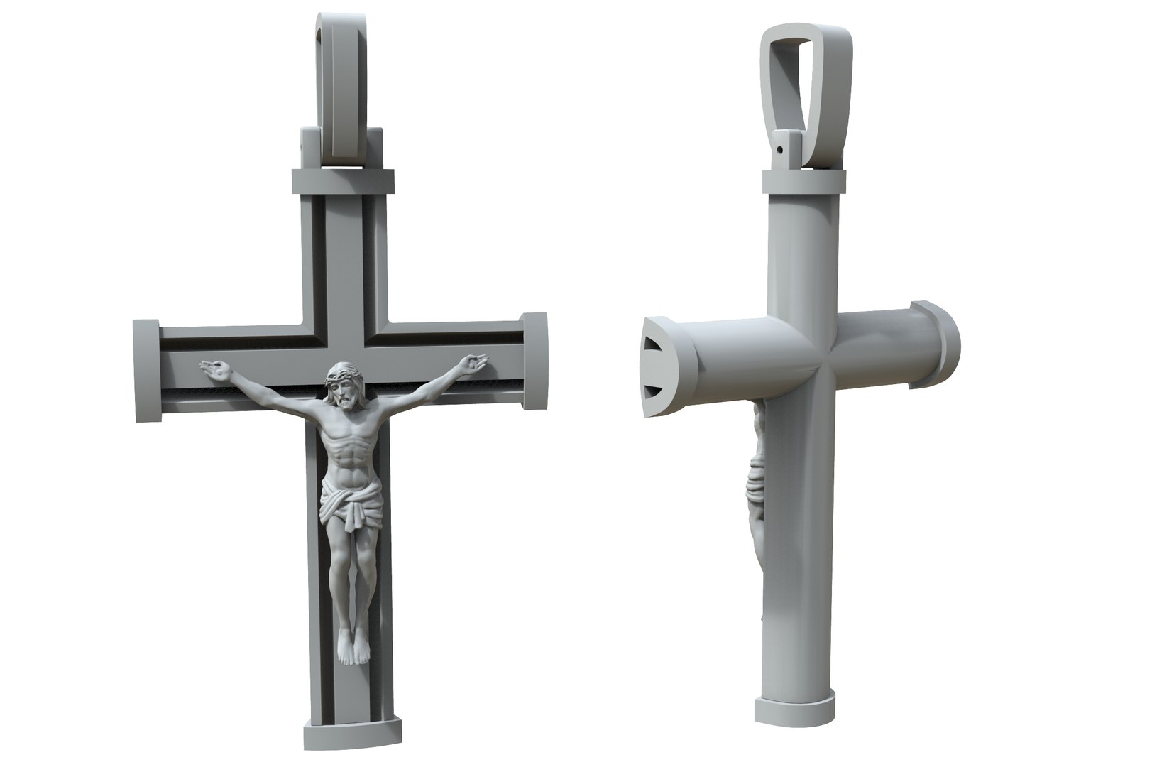 Jewelry Christian Gold Cross 3D Model - TurboSquid 1326421