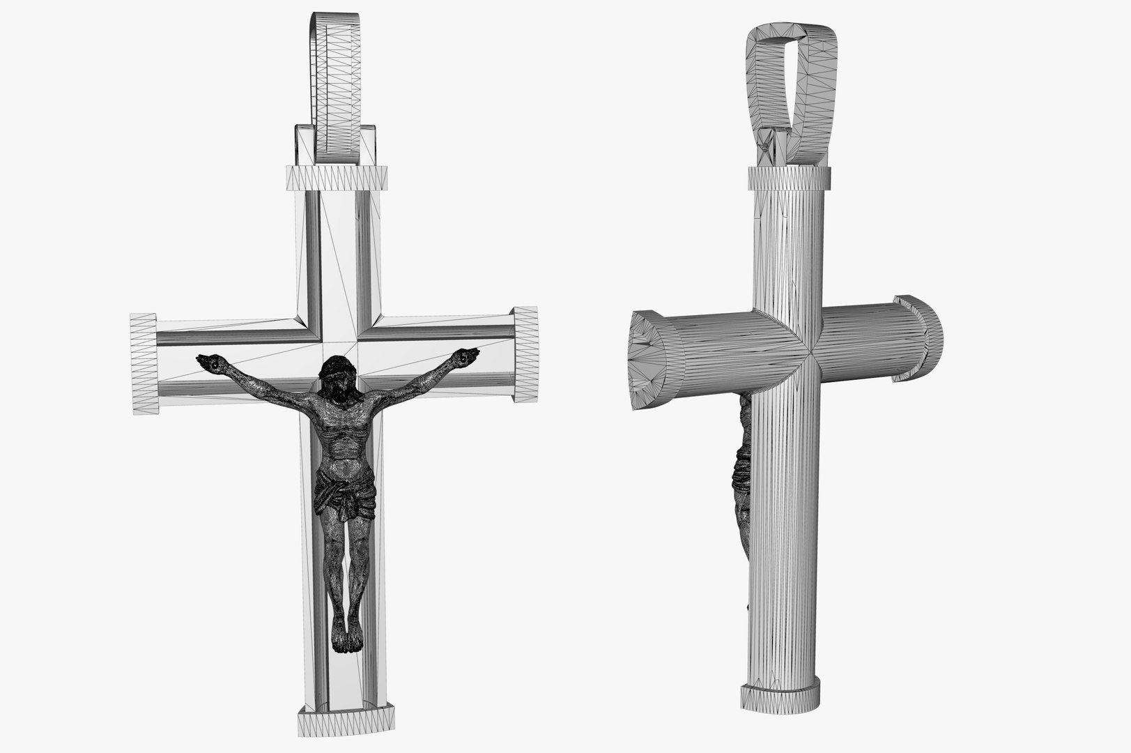 Jewelry Christian Gold Cross 3D Model - TurboSquid 1326421