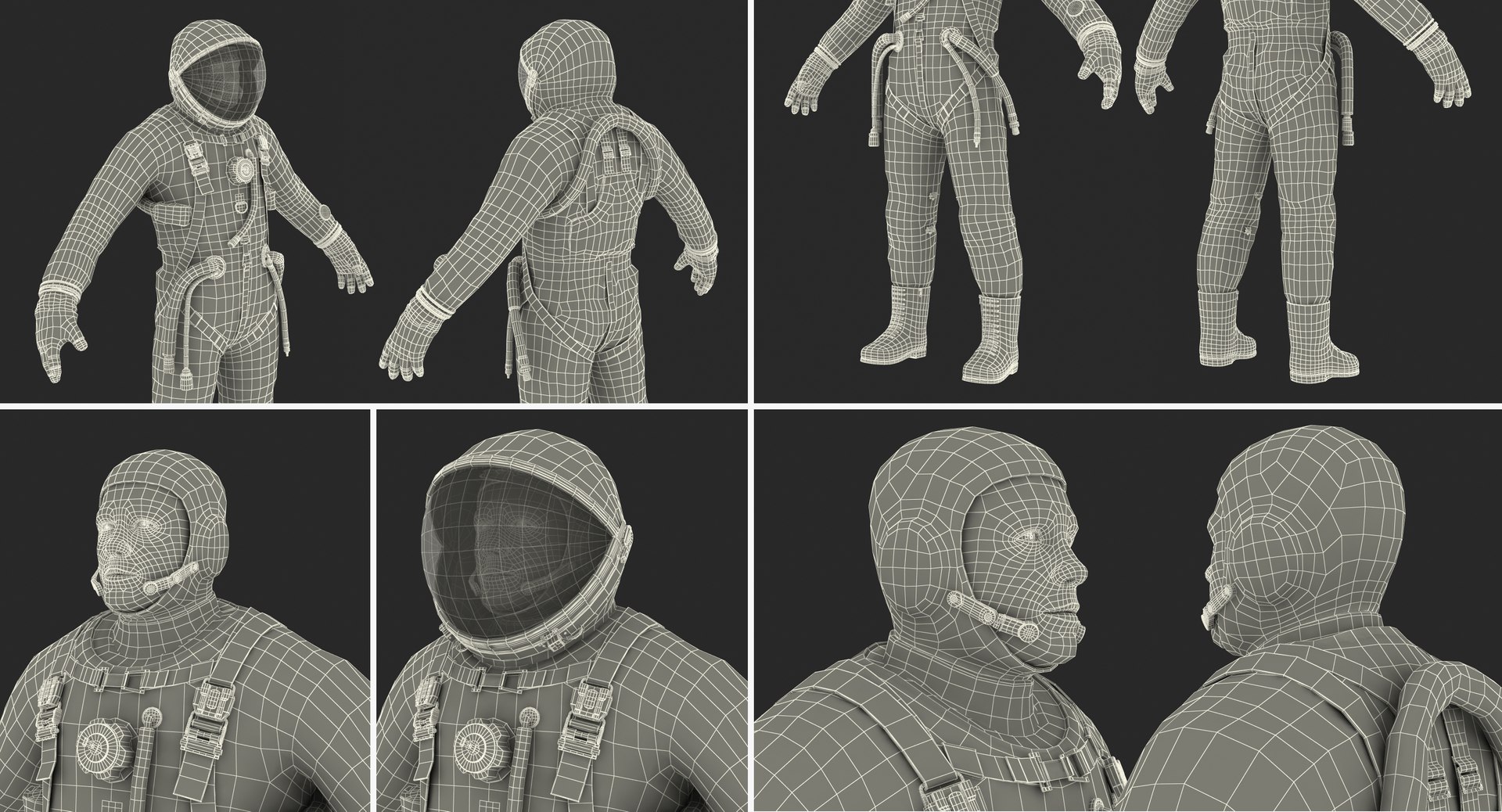 Astronaut wearing space suit 3D model - TurboSquid 1177418