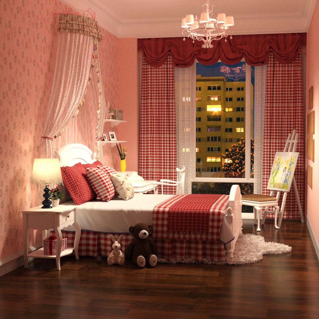 3D Little Princess S Bedroom Model - TurboSquid 1334111