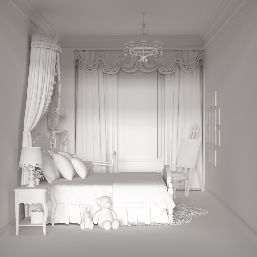3D Little Princess S Bedroom Model - TurboSquid 1334111