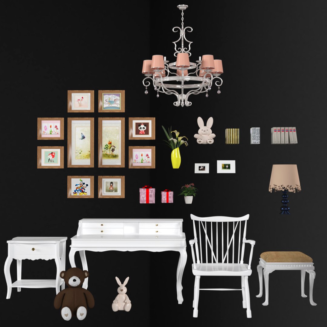 3D Little Princess S Bedroom Model - TurboSquid 1334111