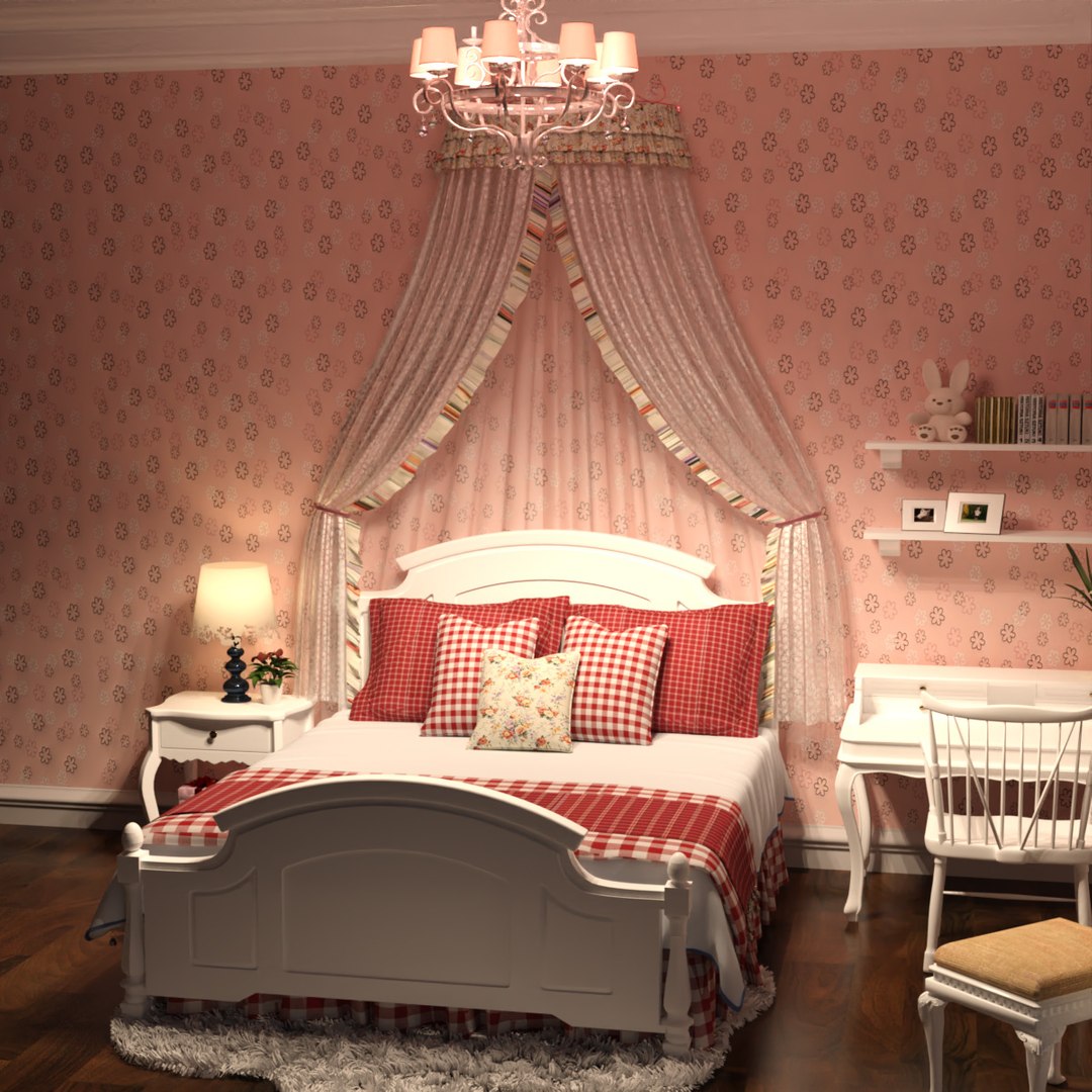 3D Little Princess S Bedroom Model - TurboSquid 1334111