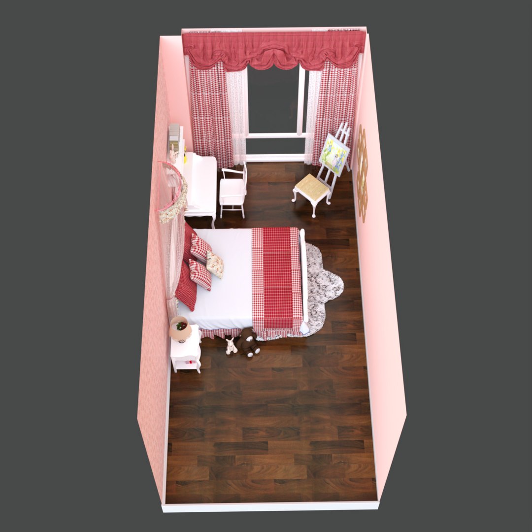 3D Little Princess S Bedroom Model - TurboSquid 1334111