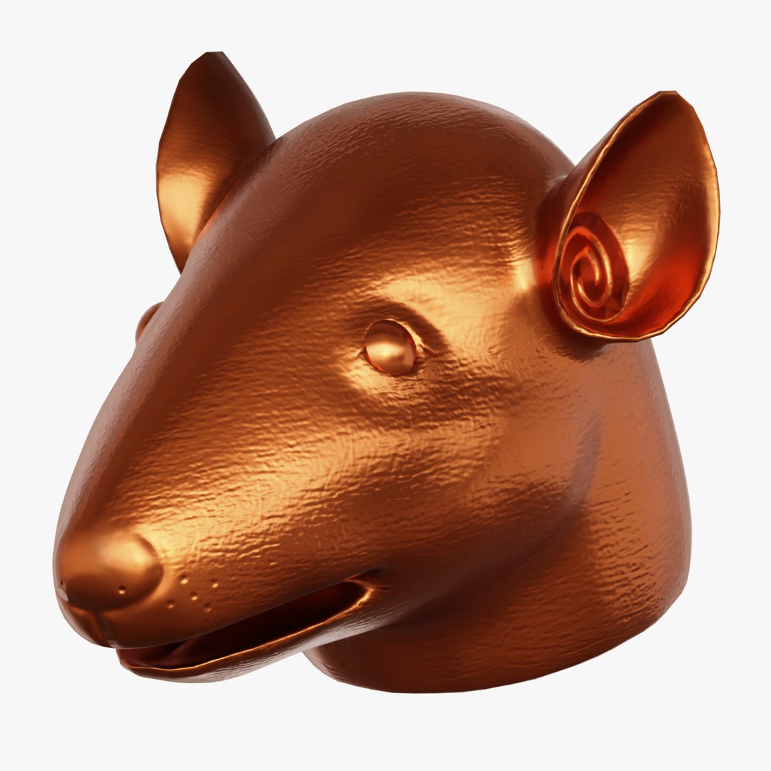 Rat Bronze Head Old Summer Palace China Statue Zodiac 3D Model ...
