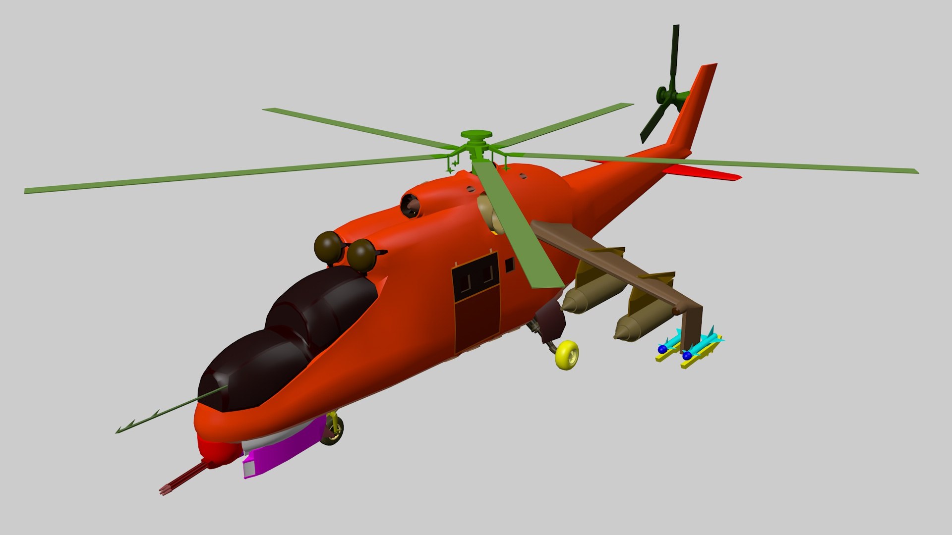 3D MI-24 HELICOPTER - TurboSquid 2085928
