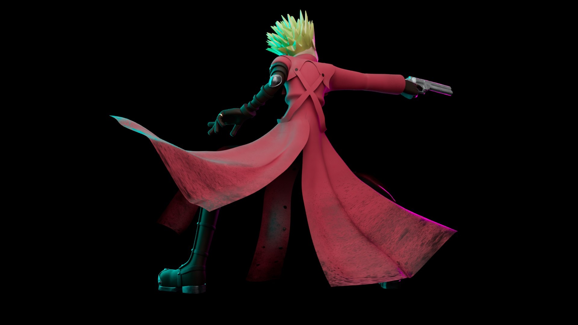 3D Vash The Stampede From Trigun 3d Modeling Meterial And Rigging ...
