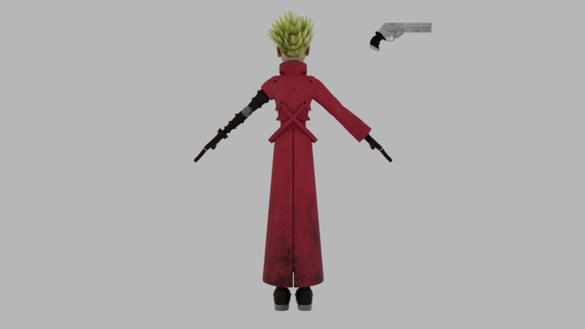 3D Vash The Stampede From Trigun 3d Modeling Meterial And Rigging ...