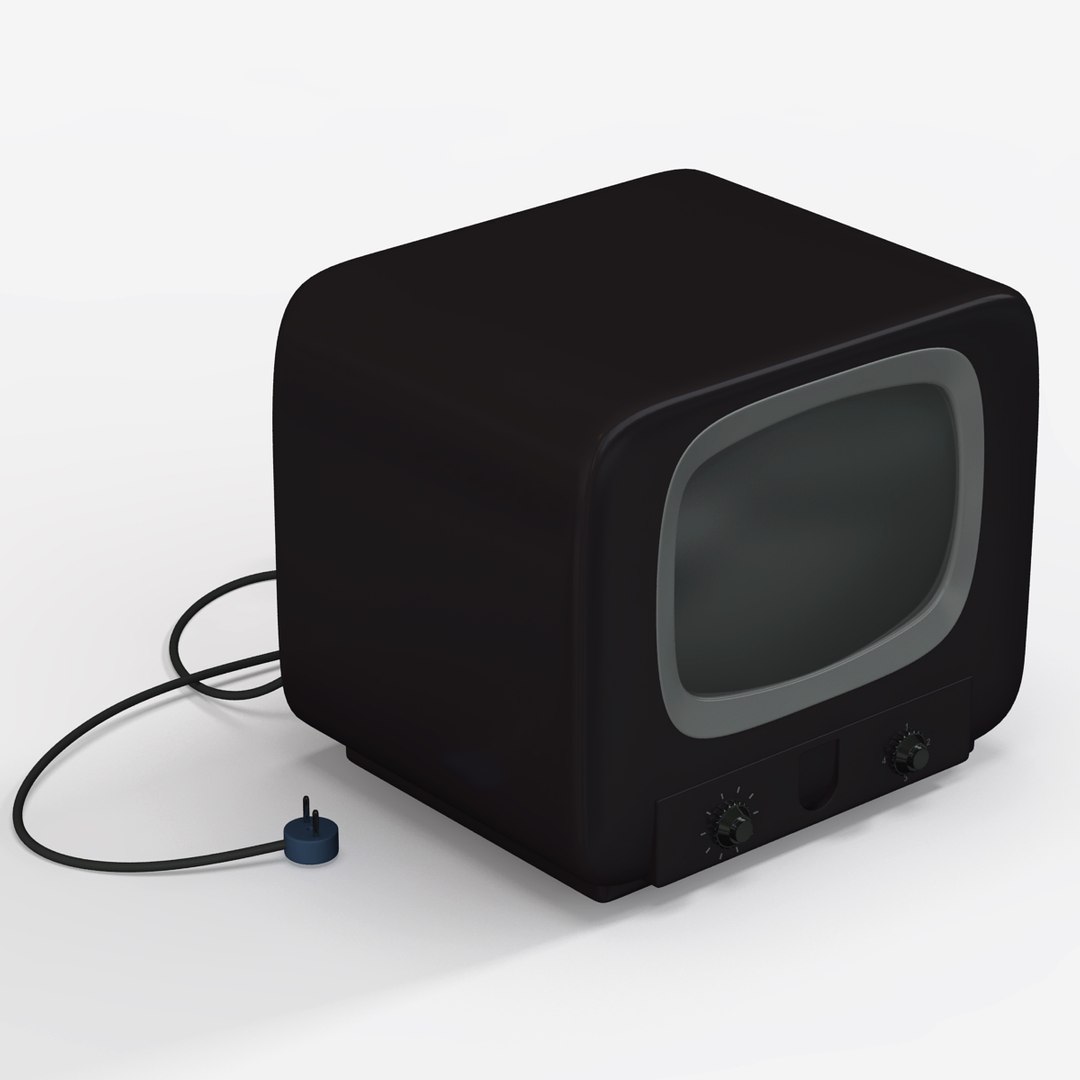 retro tv 3 3d model