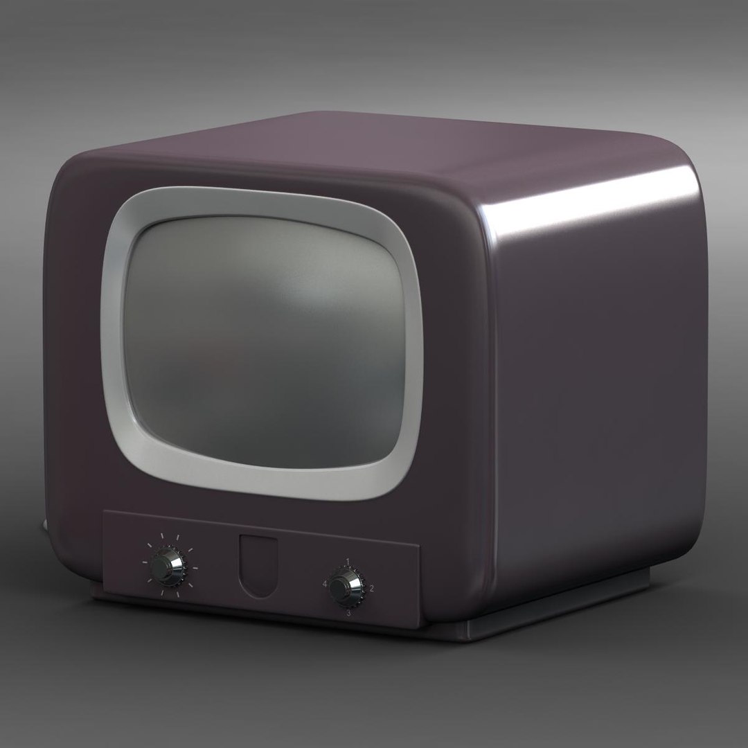 retro tv 3 3d model