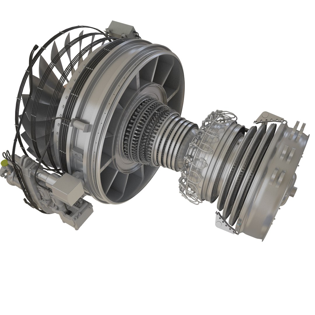 3ds cfm56-7b engine solidworks complete