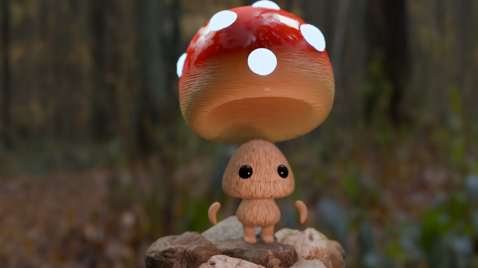 Mushroom Character Model - TurboSquid 2262596