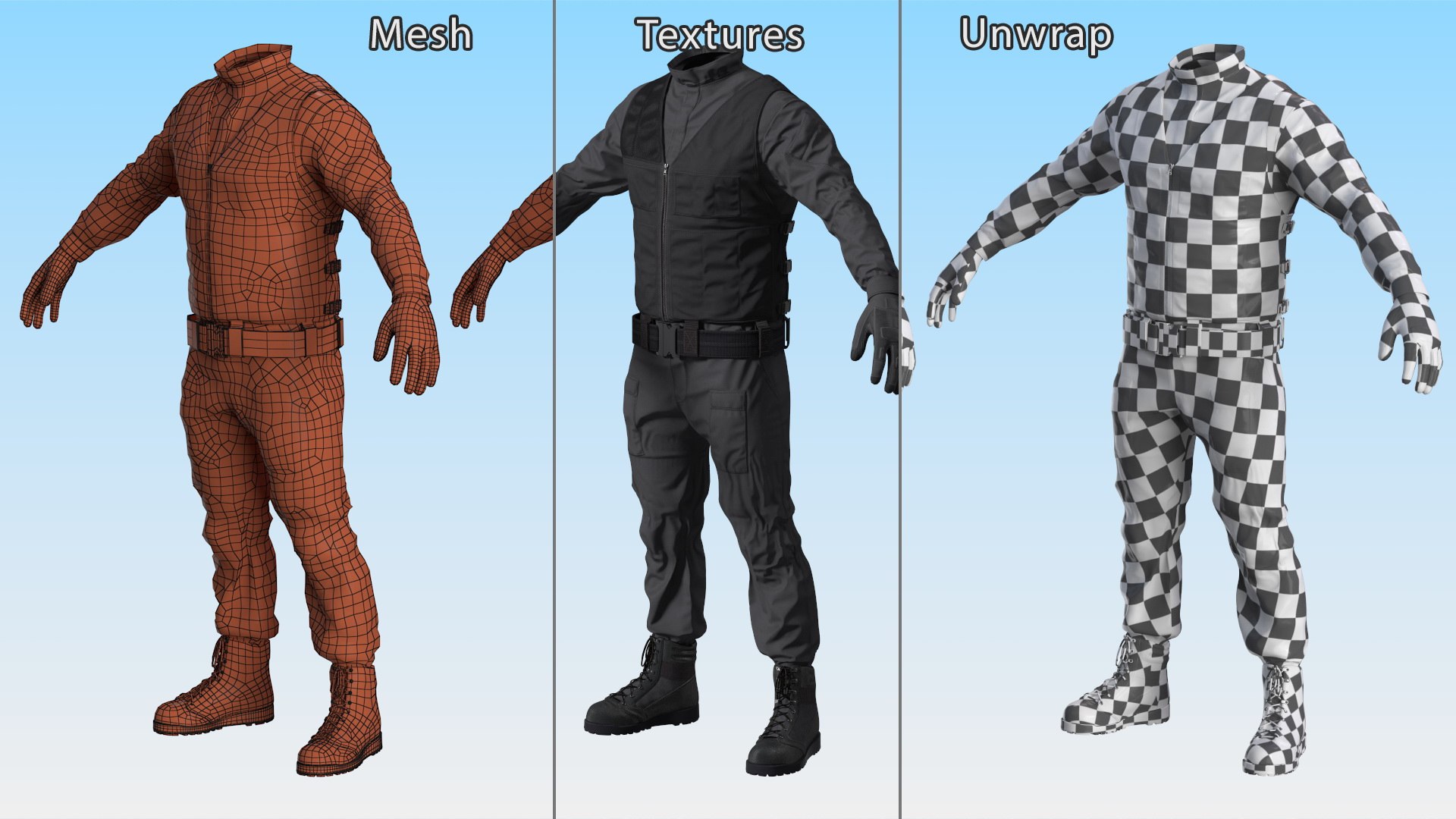 Tactical Police Uniform 3D Model - TurboSquid 2235899