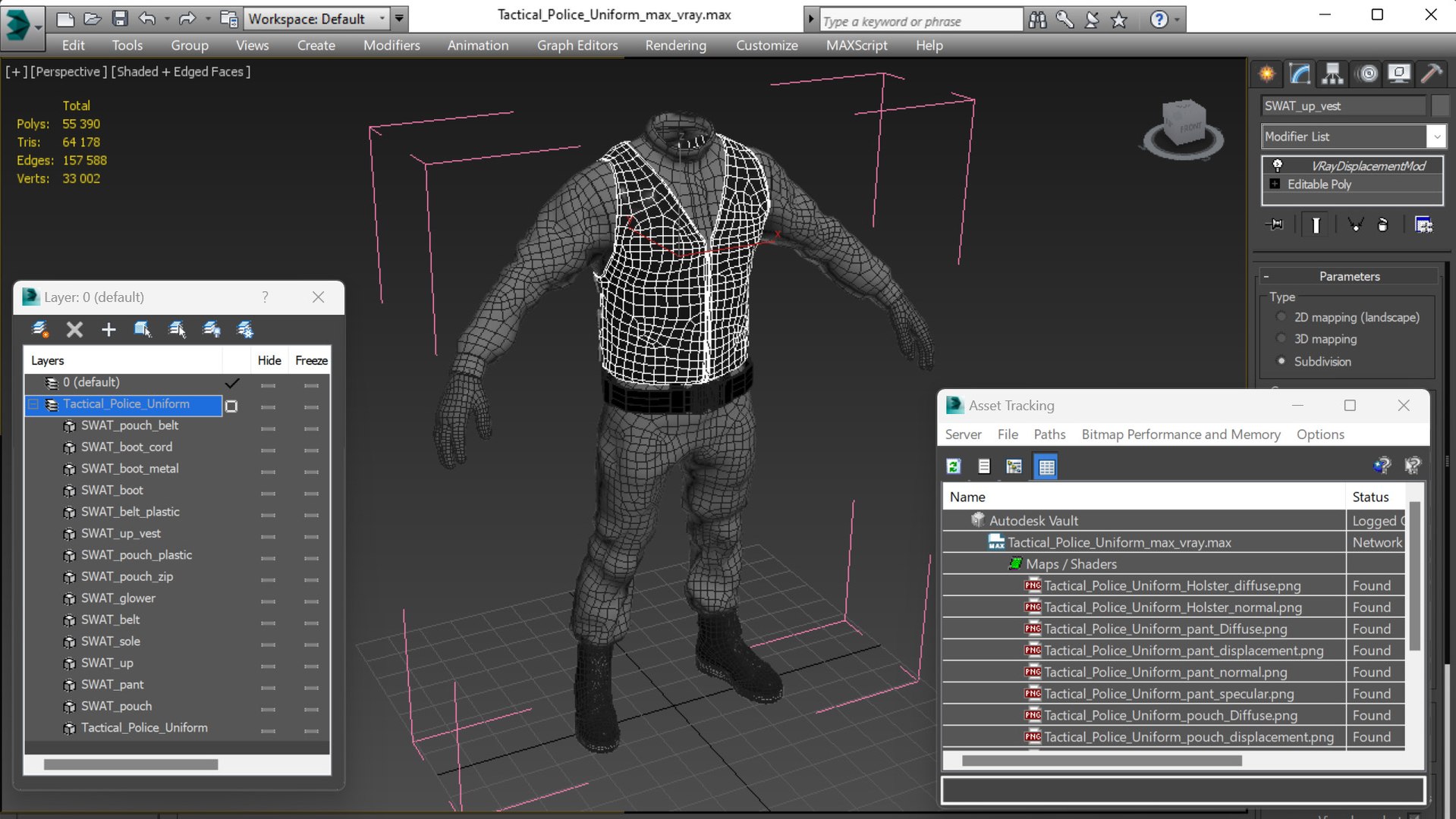 Tactical Police Uniform 3D Model - TurboSquid 2235899