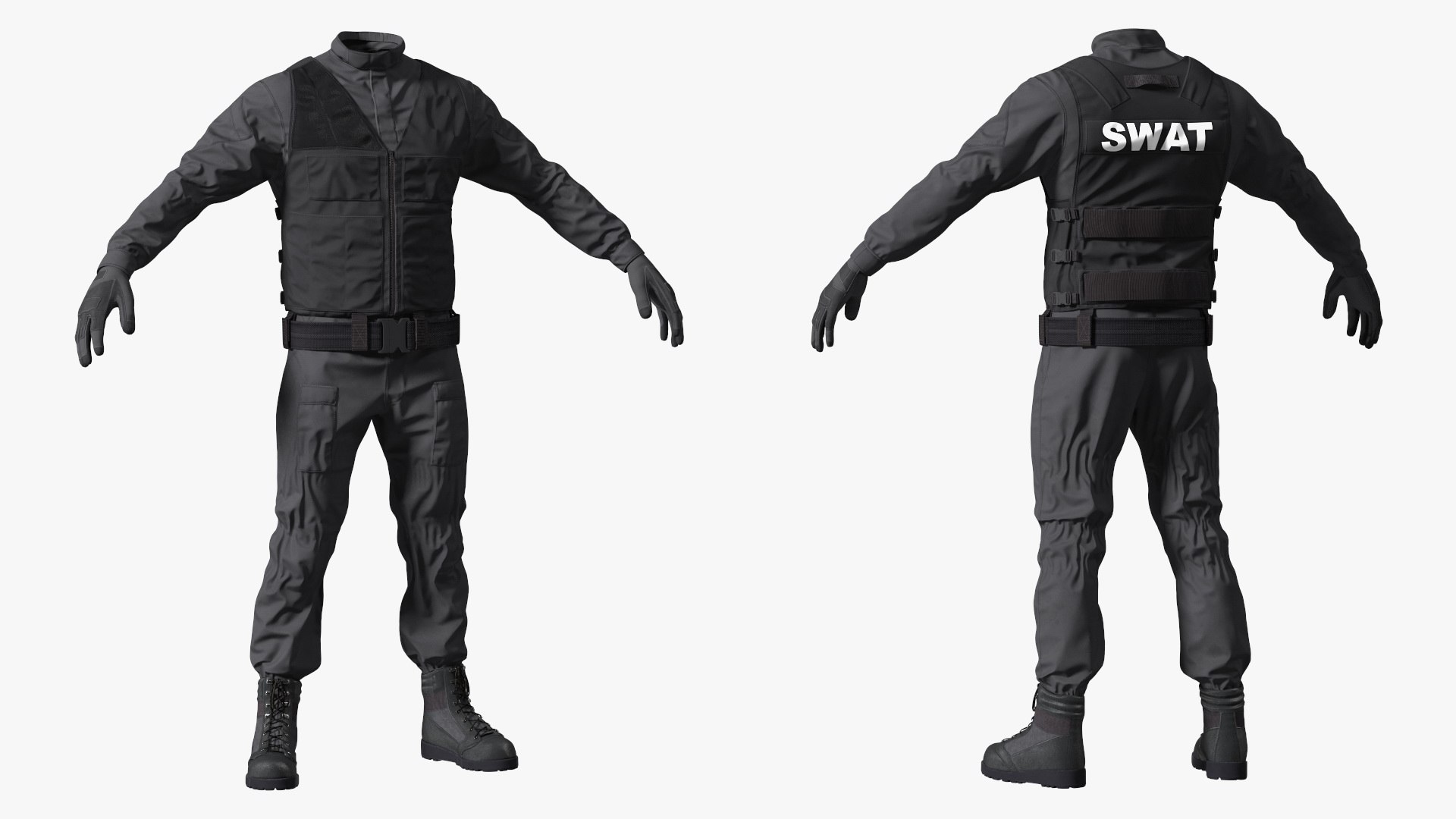 Tactical Police Uniform 3D Model - TurboSquid 2235899