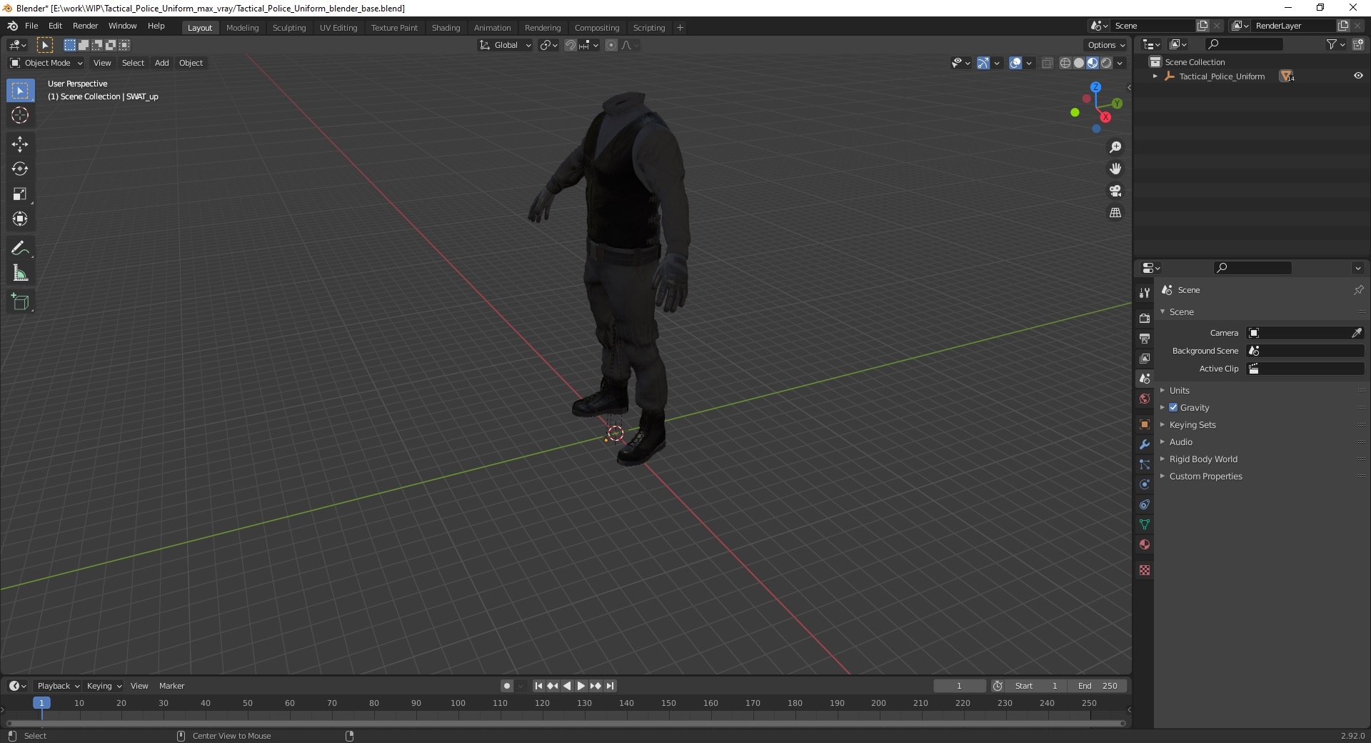 Tactical Police Uniform 3D Model - TurboSquid 2235899
