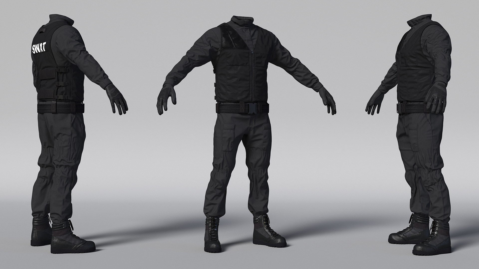 Tactical Police Uniform 3D Model - TurboSquid 2235899