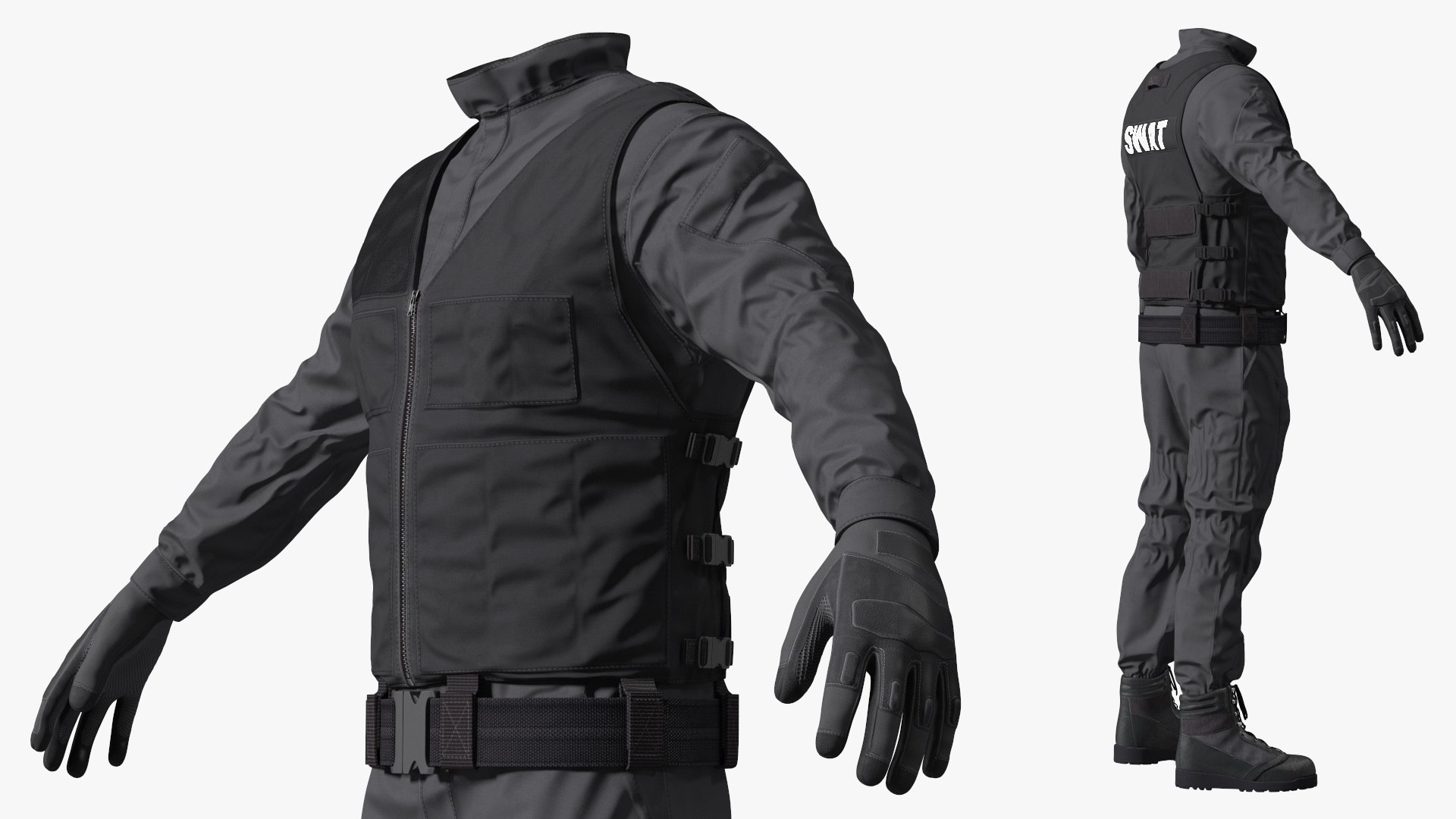 Tactical Police Uniform 3D Model - TurboSquid 2235899