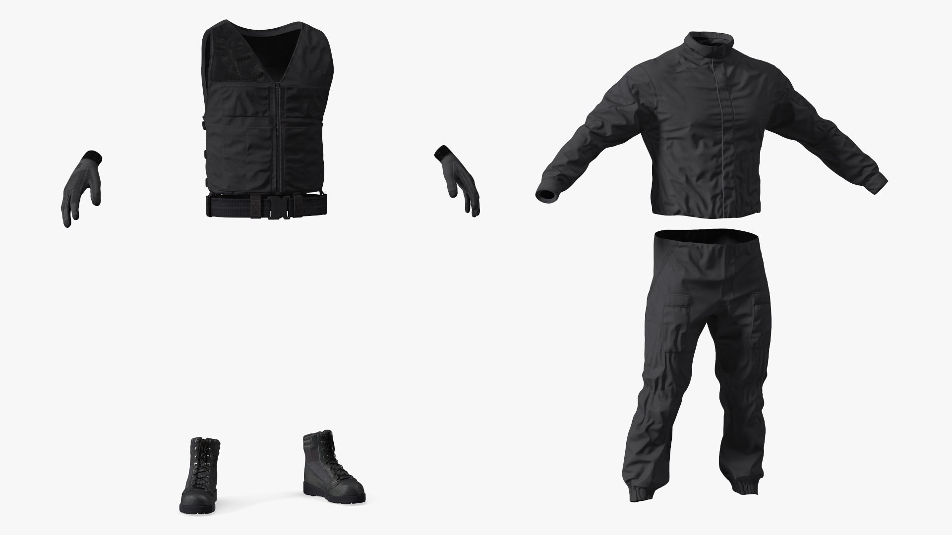 Tactical Police Uniform 3D Model - TurboSquid 2235899