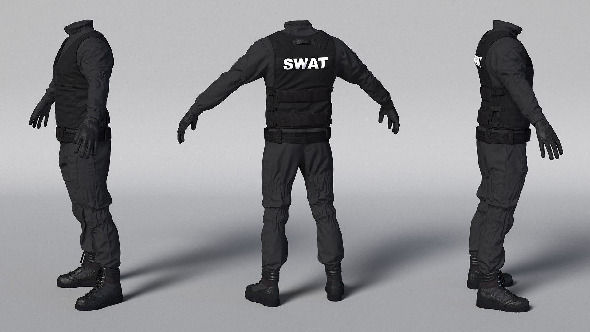 Tactical Police Uniform 3D Model - TurboSquid 2235899