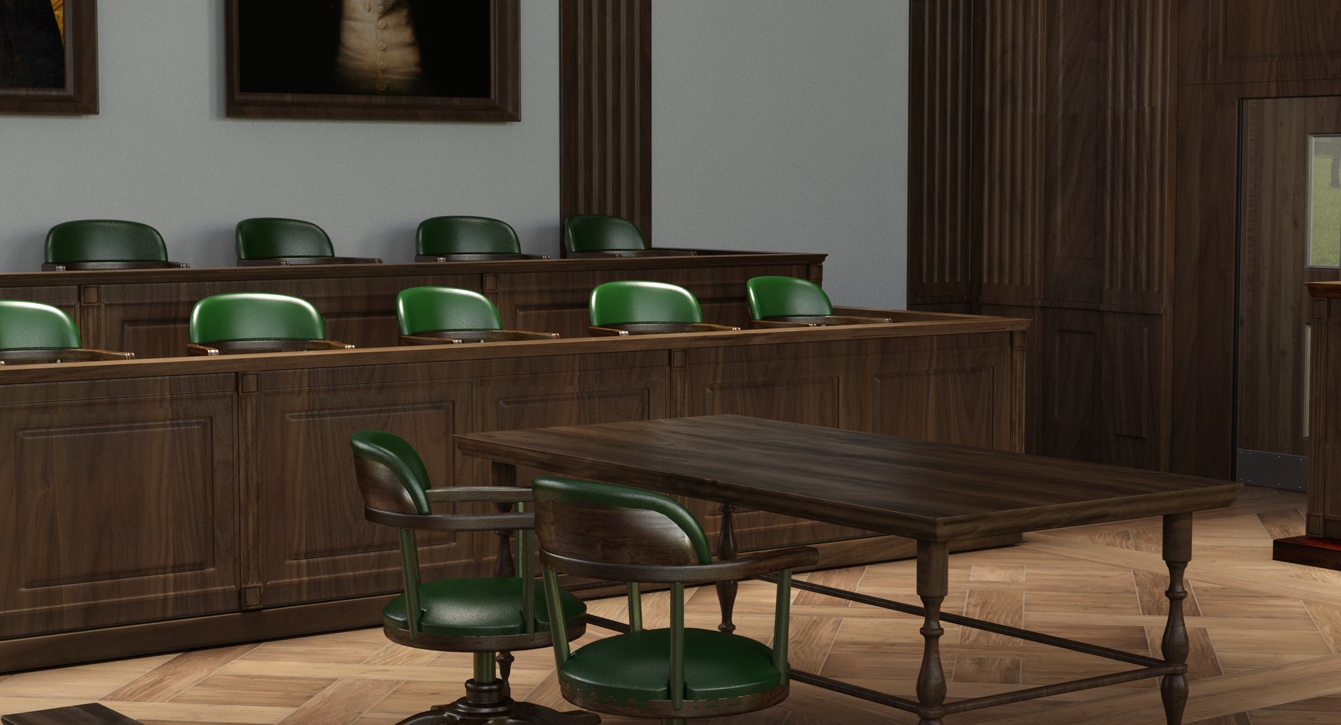 Courtroom Scene 3D Model - TurboSquid 1425924