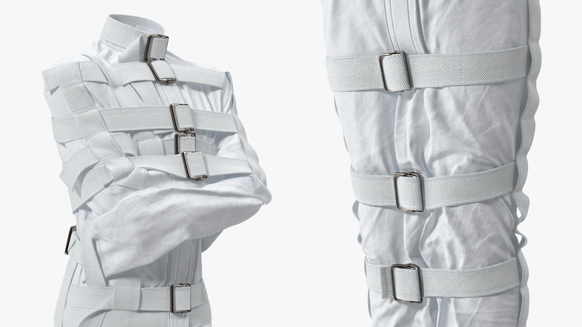 Straitjacket Human Figure White Model - TurboSquid 2291254