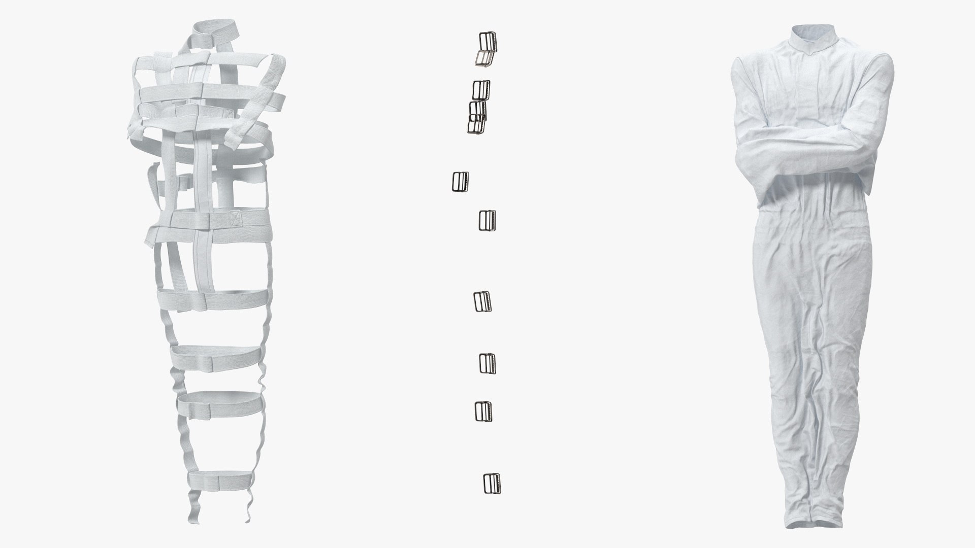 Straitjacket Human Figure White Model - TurboSquid 2291254