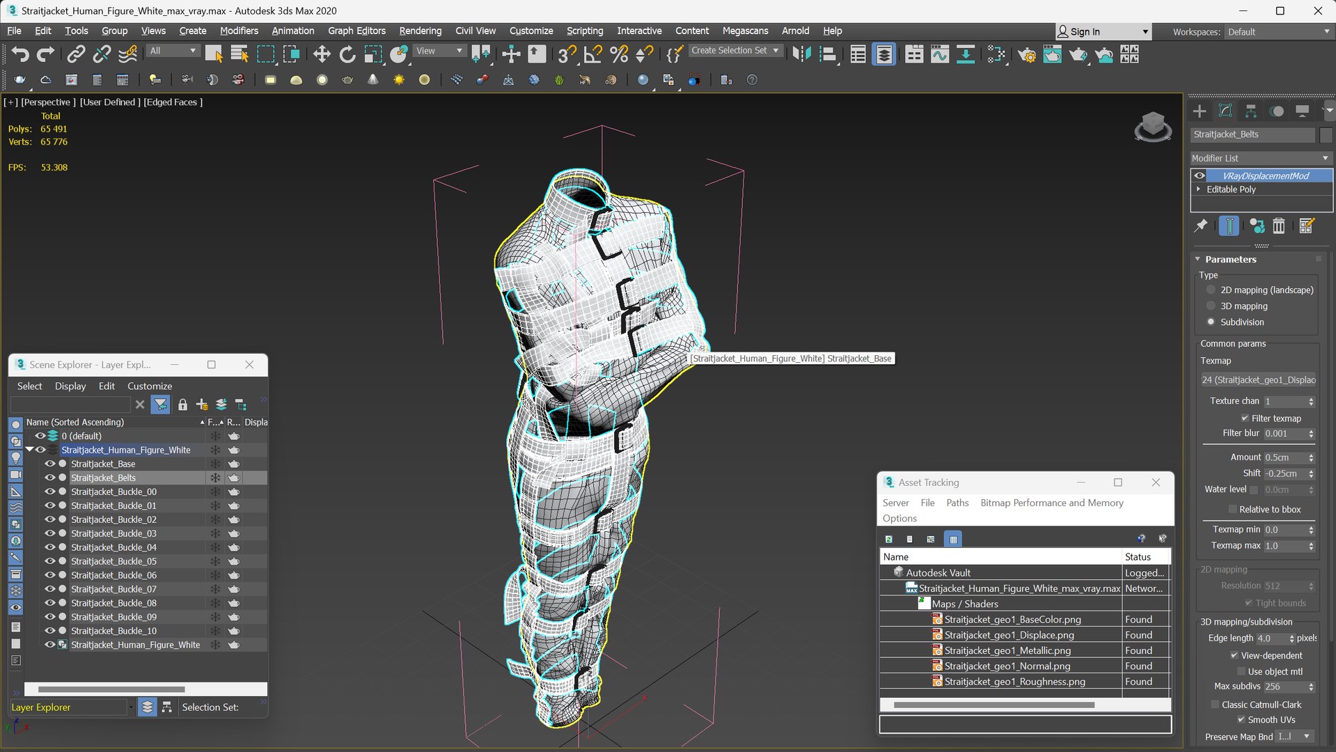 Straitjacket Human Figure White Model - TurboSquid 2291254