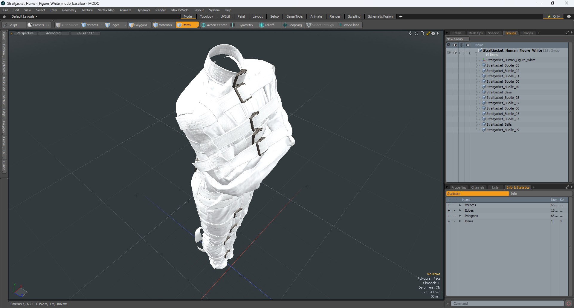 Straitjacket Human Figure White Model - TurboSquid 2291254