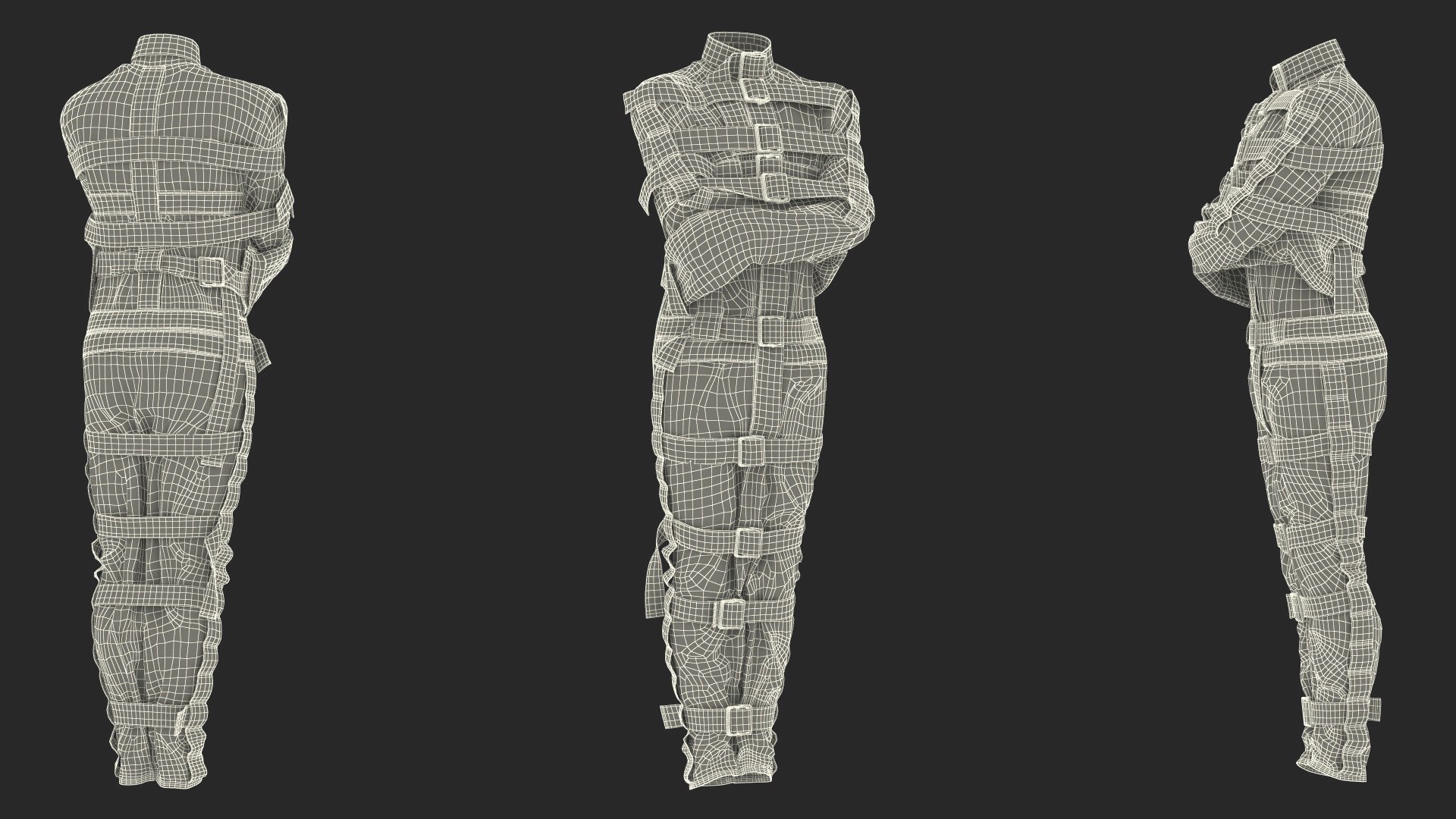 Straitjacket Human Figure White Model - TurboSquid 2291254