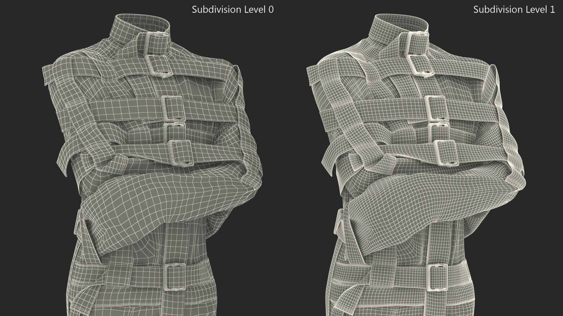 Straitjacket Human Figure White Model - TurboSquid 2291254