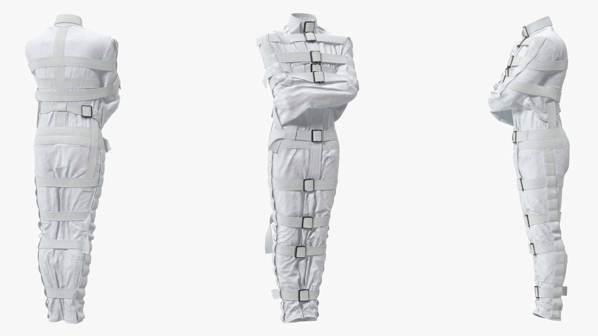 Straitjacket Human Figure White Model - TurboSquid 2291254