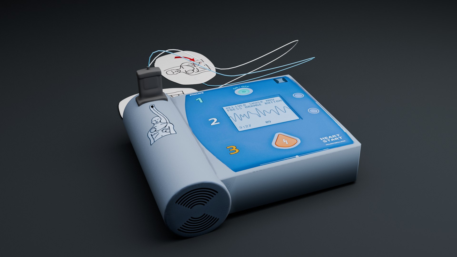 Philips HeartStart Defibrillator Model - TurboSquid 2415680