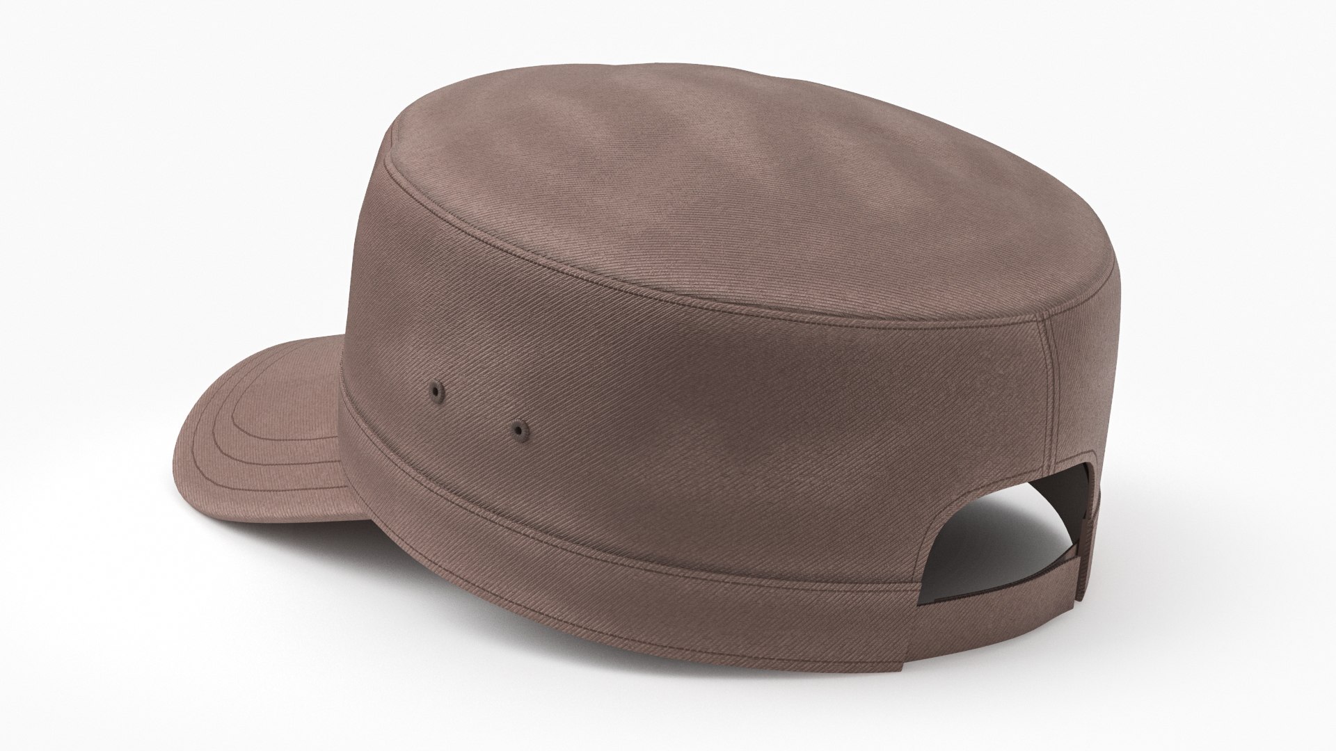 3D Brown Military Cap Model - TurboSquid 2342203