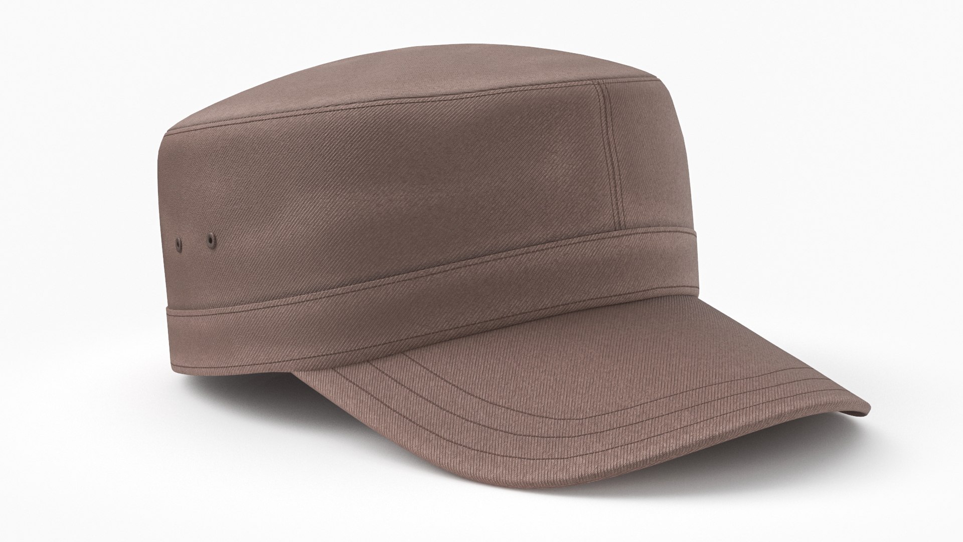 3D Brown Military Cap Model - TurboSquid 2342203