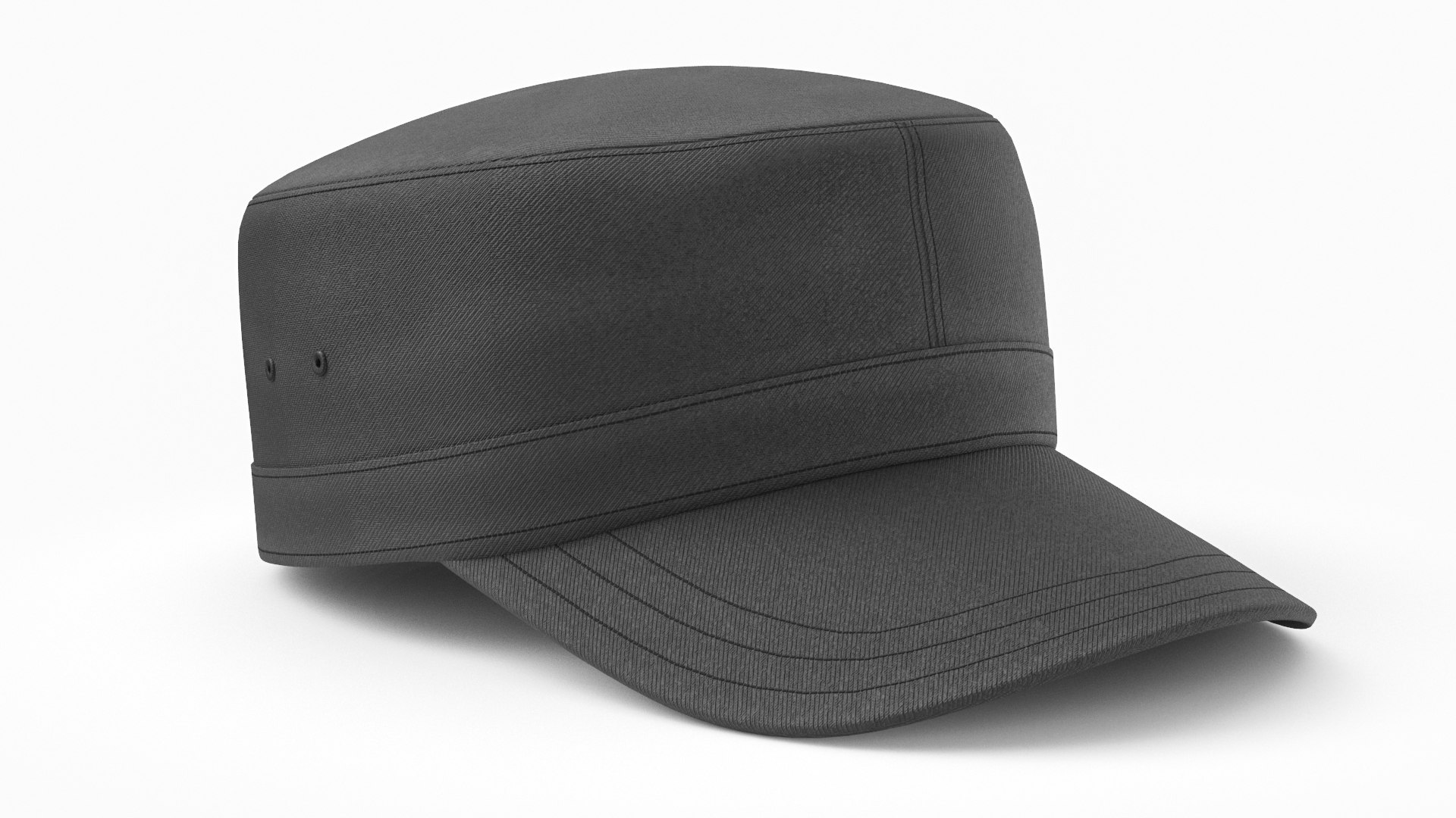 3D Brown Military Cap Model - TurboSquid 2342203